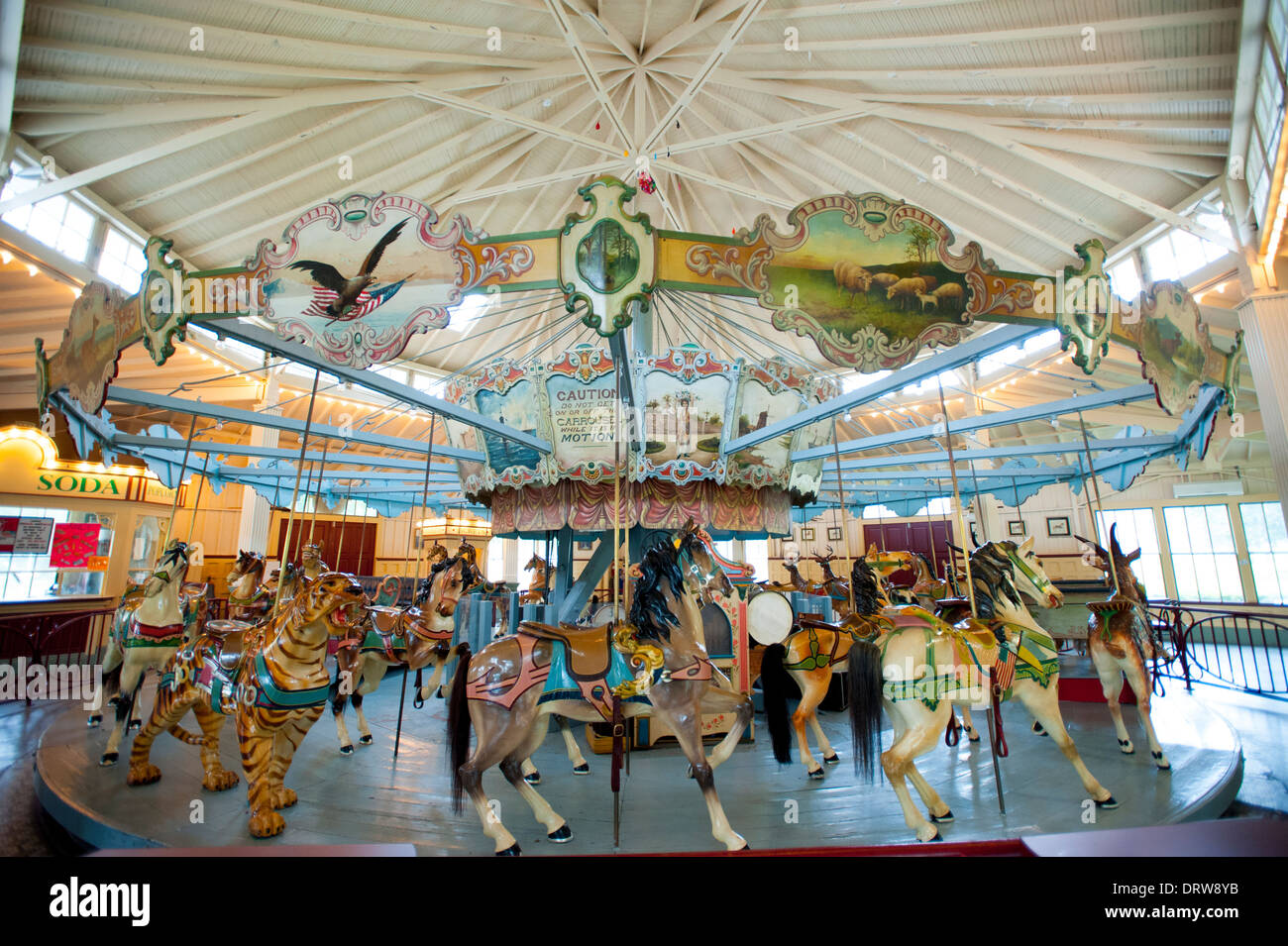 USA Mississippi MS Miss Meridian Dentzel Carousel built in 1896 Stock ...