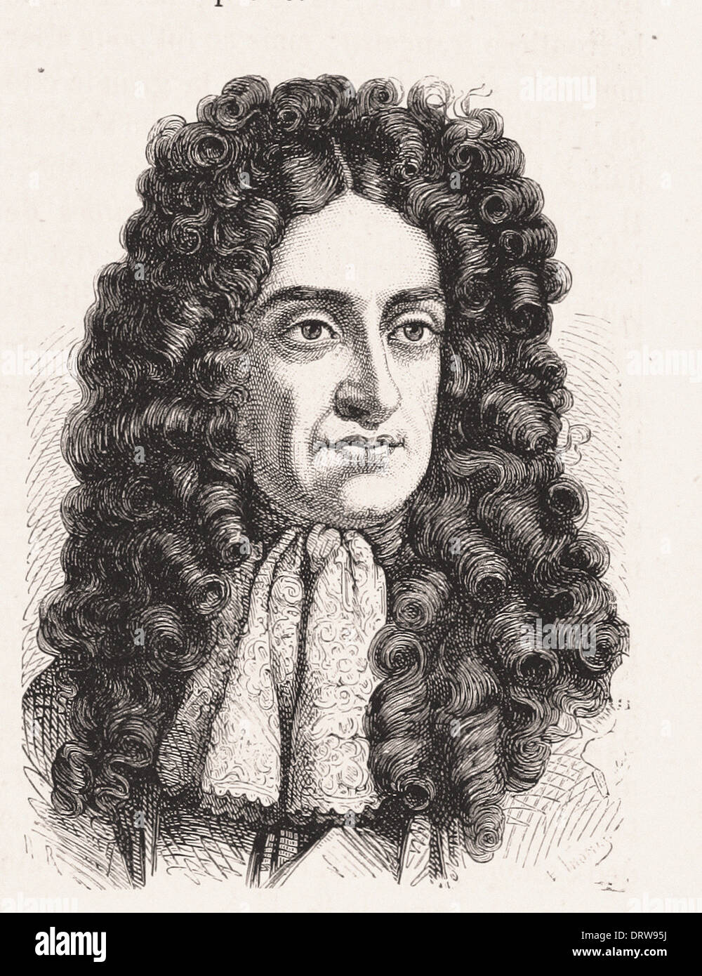 Portrait of Charles II King of England - French engraving XIX th ...