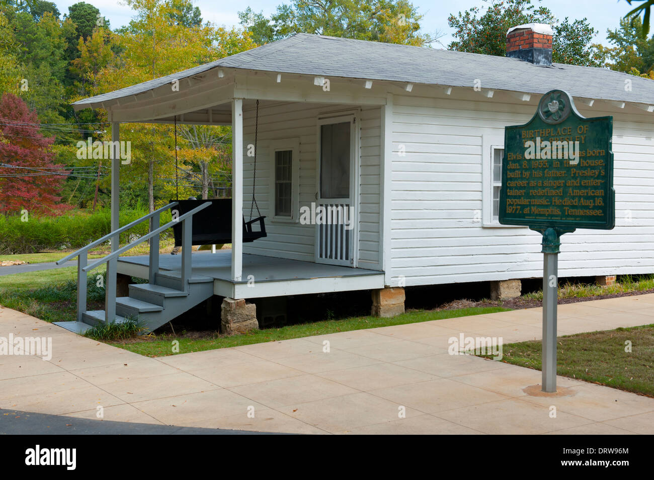 USA Mississippi MS Miss Tupelo Elvis Presley birthplace home birth ...