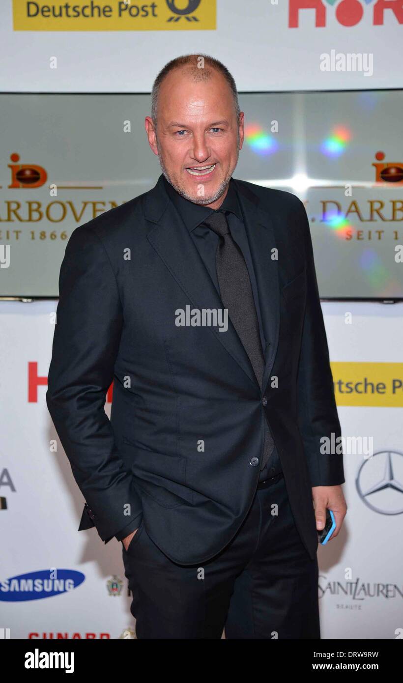 Frank Rosin arrives at the 49.Goldene Kamera 2014 at Hangar Airport ...