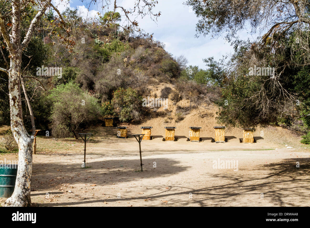 The Practice archery range at the Pasadena Roving Archers in Pasadena ...