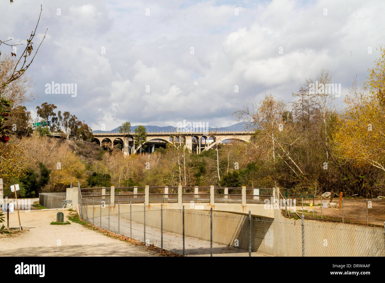 The Arroyo Seco and the Colorado Street Bridge in Pasadena California ...