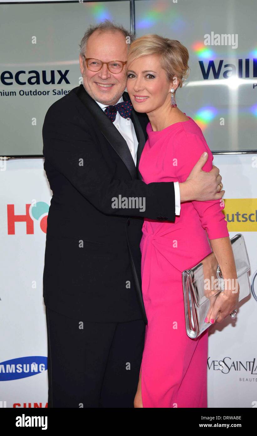Actor Axel Milberg and wife Judith arrives at the 49.Goldene Kamera ...