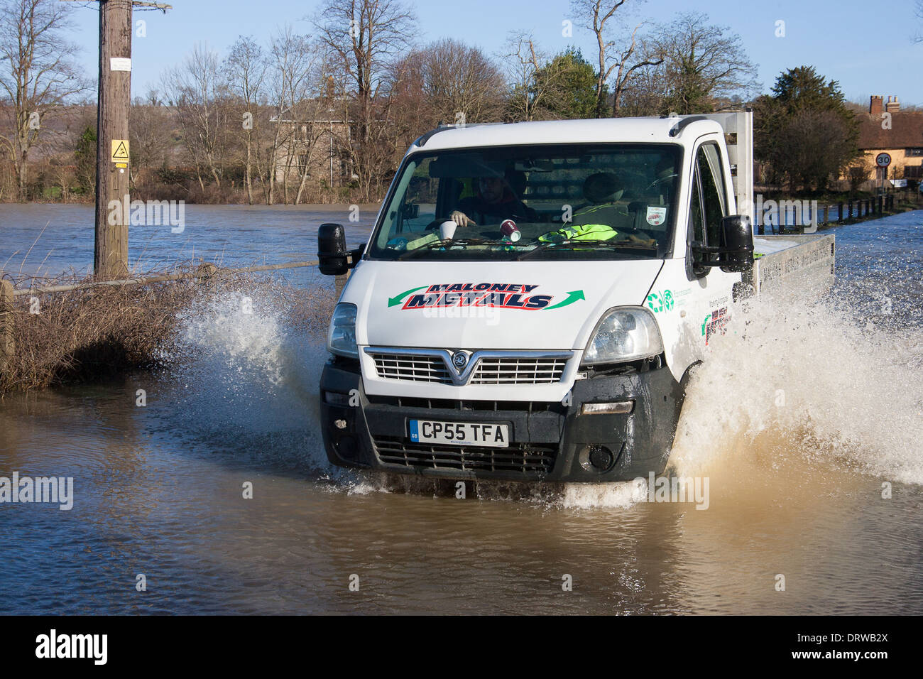 Van driving through floodwater hi-res stock photography and images - Alamy