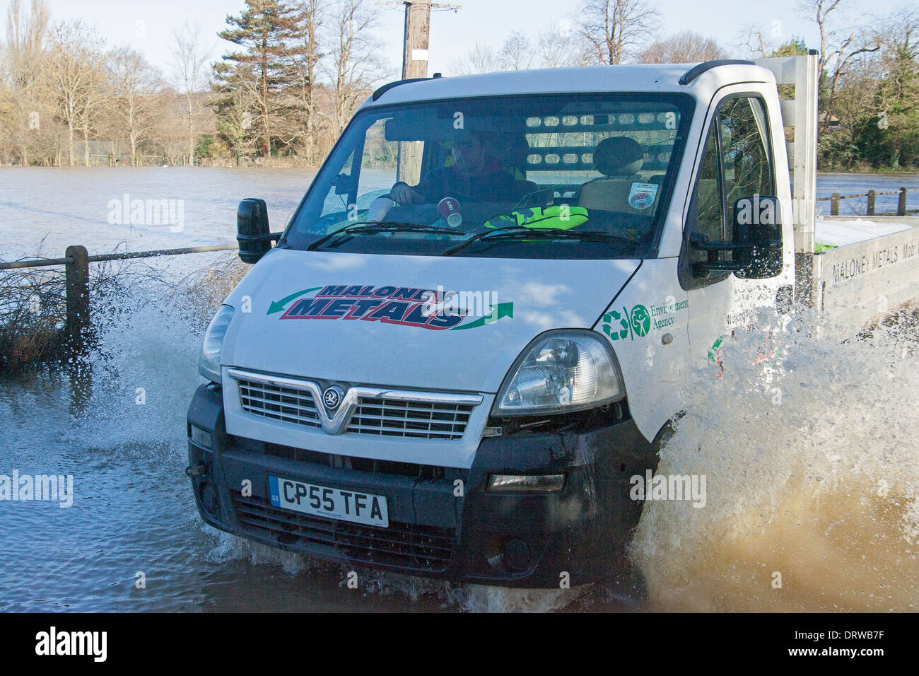 Van driving through floodwater hi-res stock photography and images - Alamy