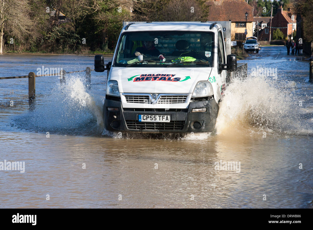 Van driving through floodwater hi-res stock photography and images - Alamy