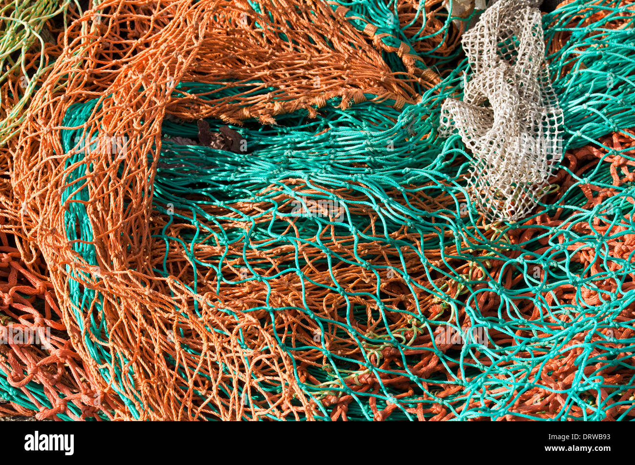 Fishing nets - different colours Stock Photo - Alamy