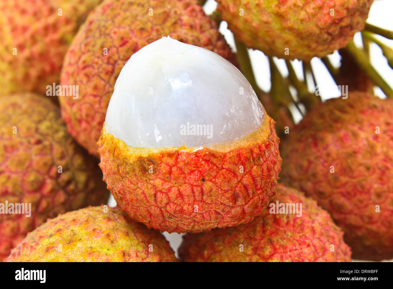 Lychee isolated on white background Stock Photo - Alamy