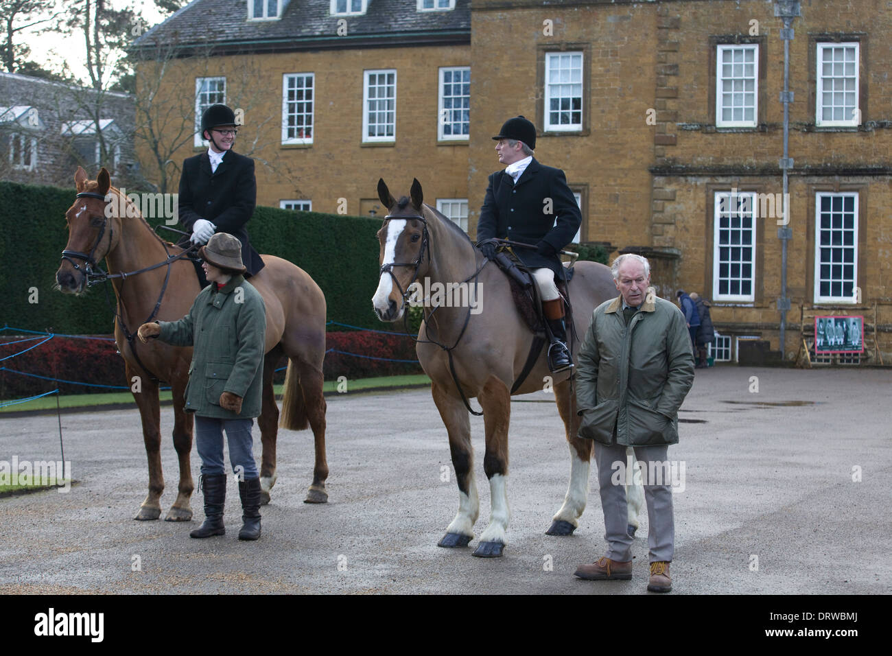 Traditional Boxing day Meet at Upton House Warwickshire England Stock ...