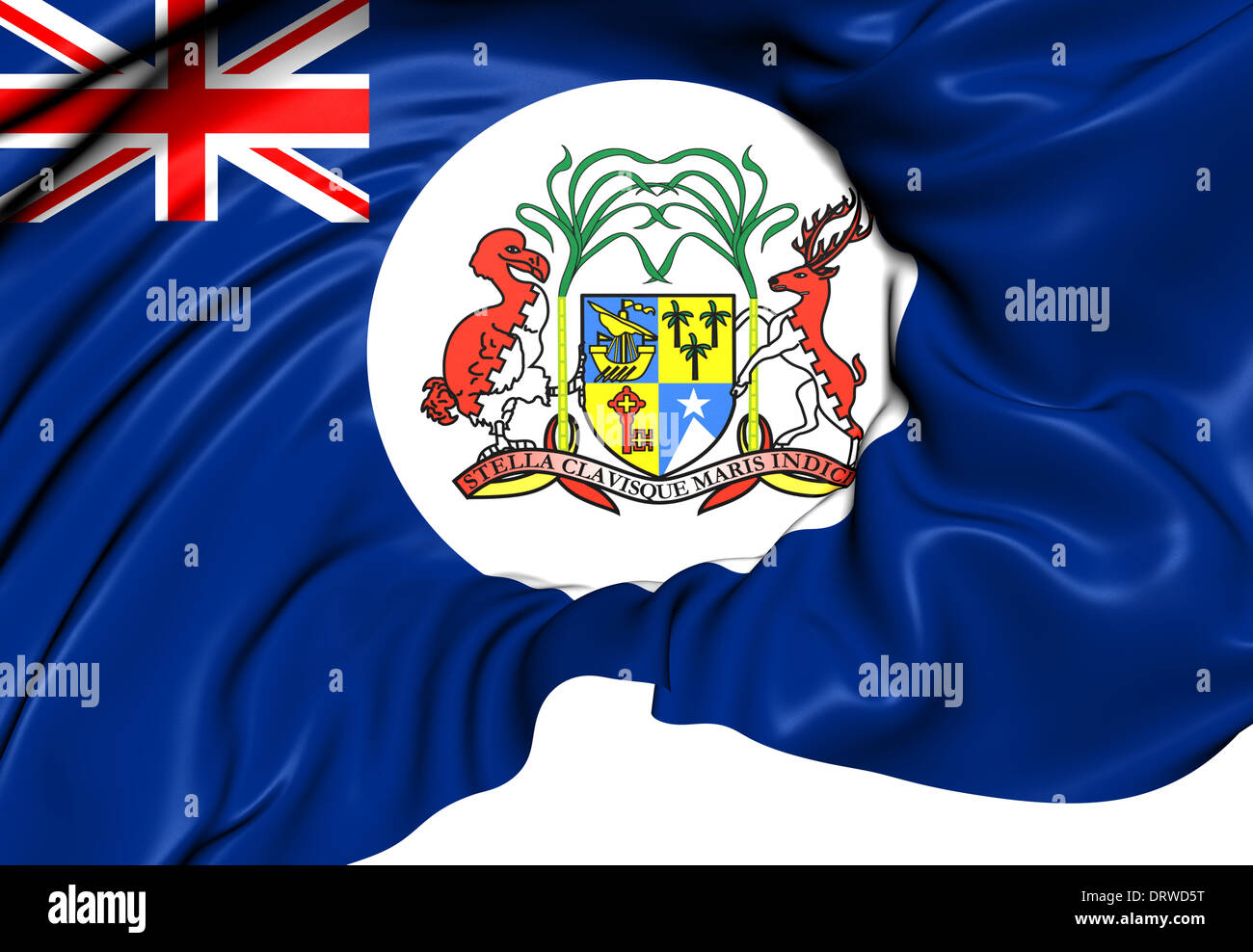 British Mauritius Colonial Flag (1906-1923). Close Up Stock Photo - Alamy