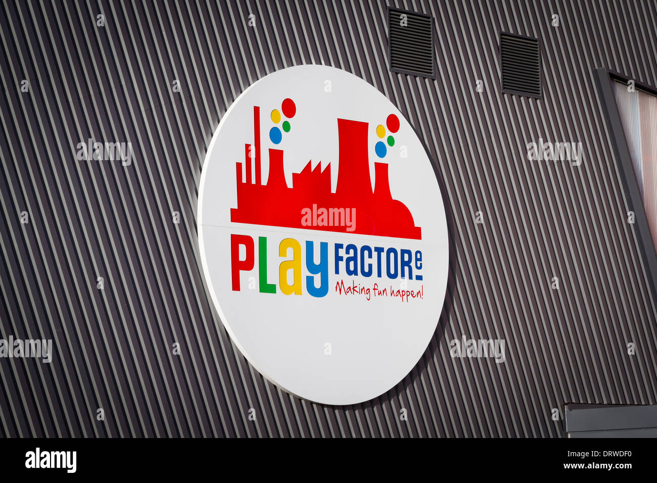 Sign at the Play Factor, childrens play centre in Manchester, England ...