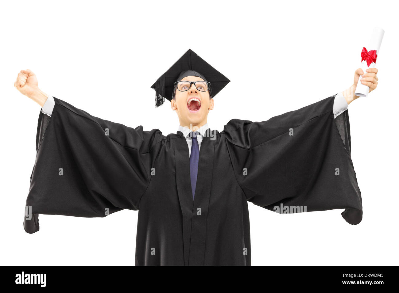 Graduation cap throwing hands hi-res stock photography and images - Alamy