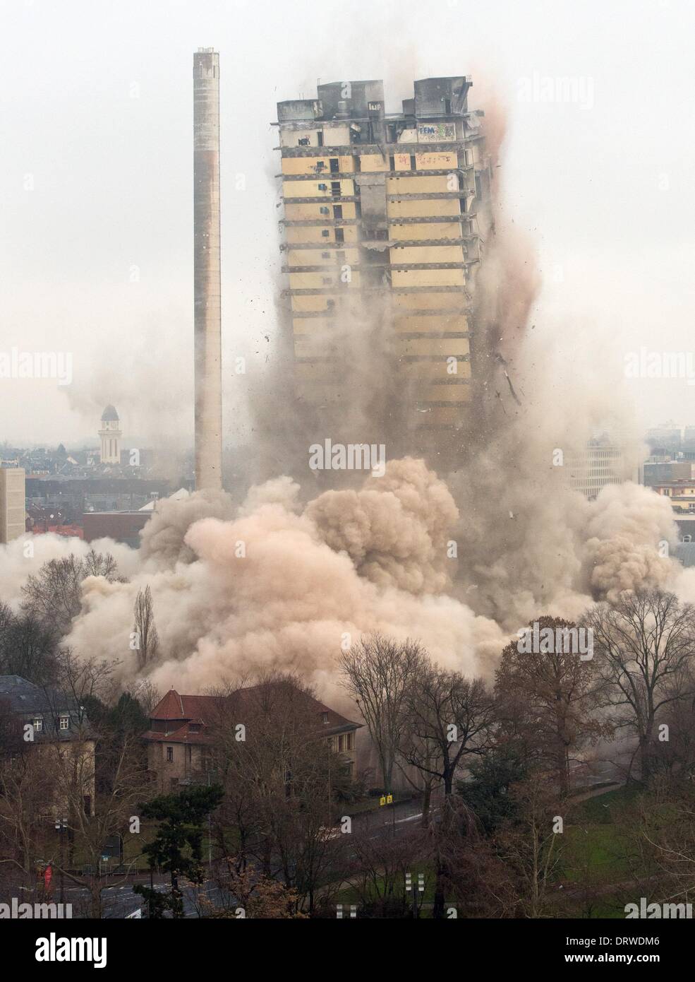 Frankfurt, Germany. 2nd Feb, 2014. The blasting operation of the former ...