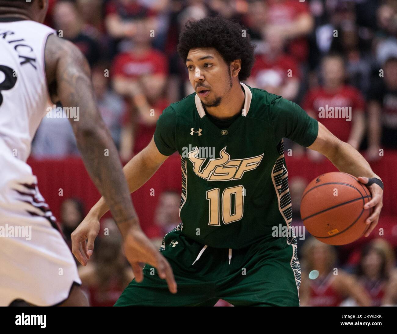 Cincinnati, OH, USA. 2nd Feb, 2014. South Florida Bulls guard Josh ...