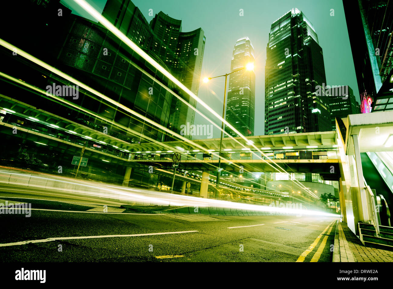 Fast moving cars at night Stock Photo - Alamy