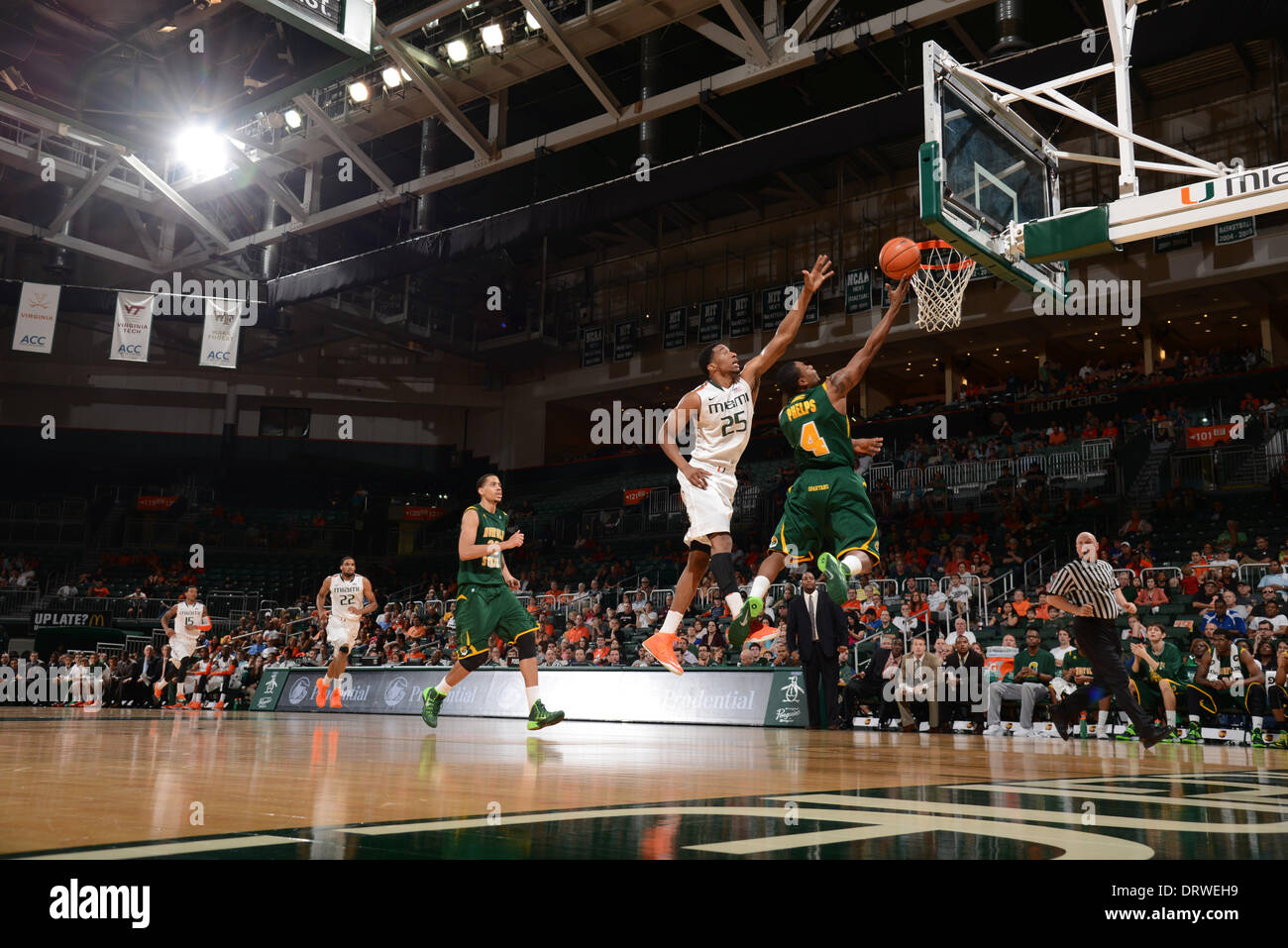 Coral Gables, FL, USA. 1st Feb, 2014. Marese Phelps #4 of Norfolk State ...