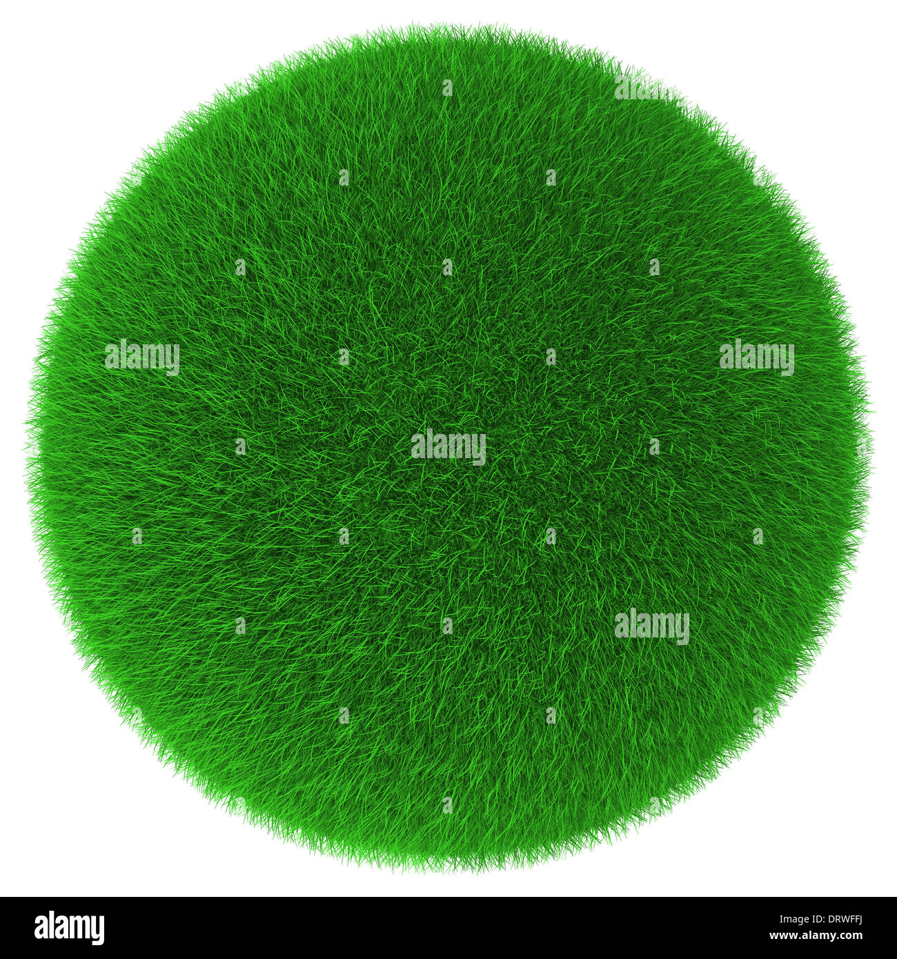Ball object covered with grass isolated on white background Stock Photo ...