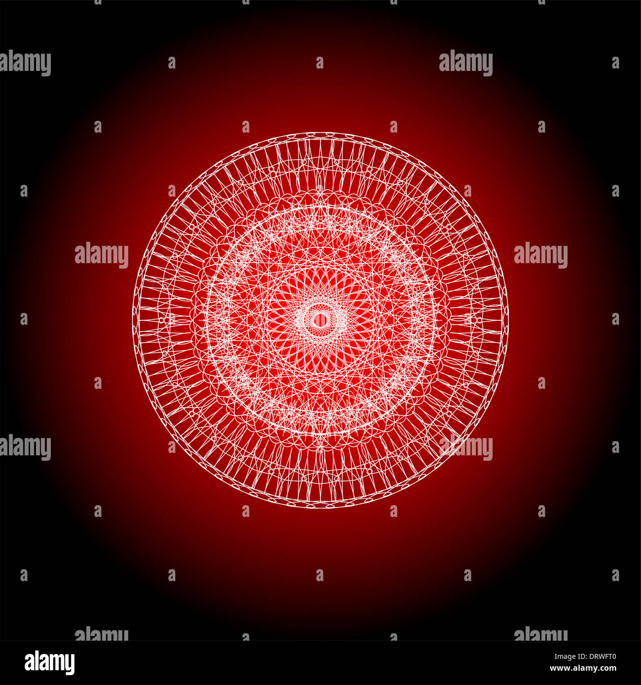 red mandala, bright circular ethnic pattern native indian ornament ...