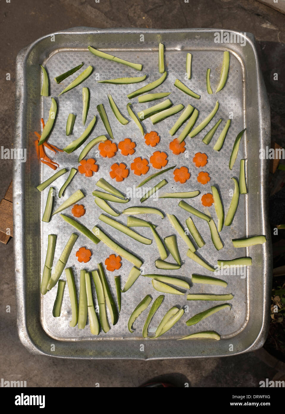 Vegetables drying in Sun at the Dong Ba market Hue Vietnam Stock Photo ...