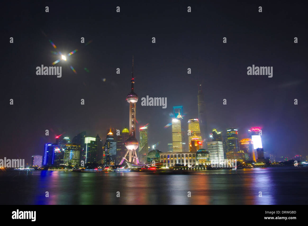 SHANGHAI - NOV. 15.2013 Shanghai Skyline in night,China,bund in ...