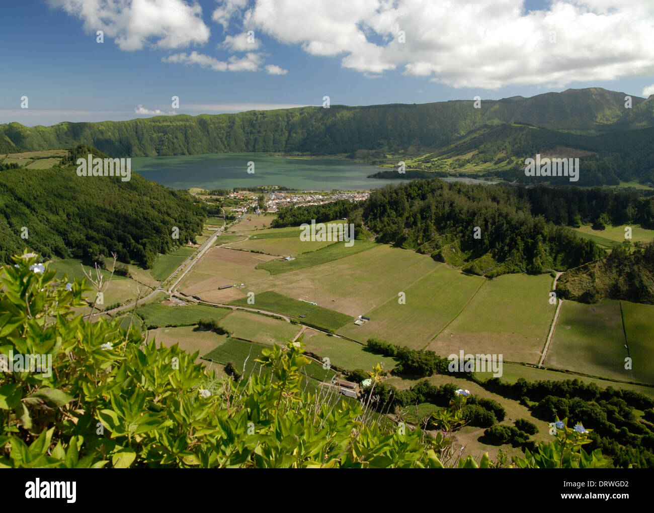 Viewpoint above the Caldera, Sao Miguel Island, Azores Stock Photo - Alamy