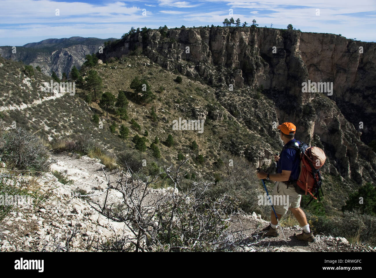 Mike Vining hiking Guadalupe Peak Trail Guadalupe Mountains National ...
