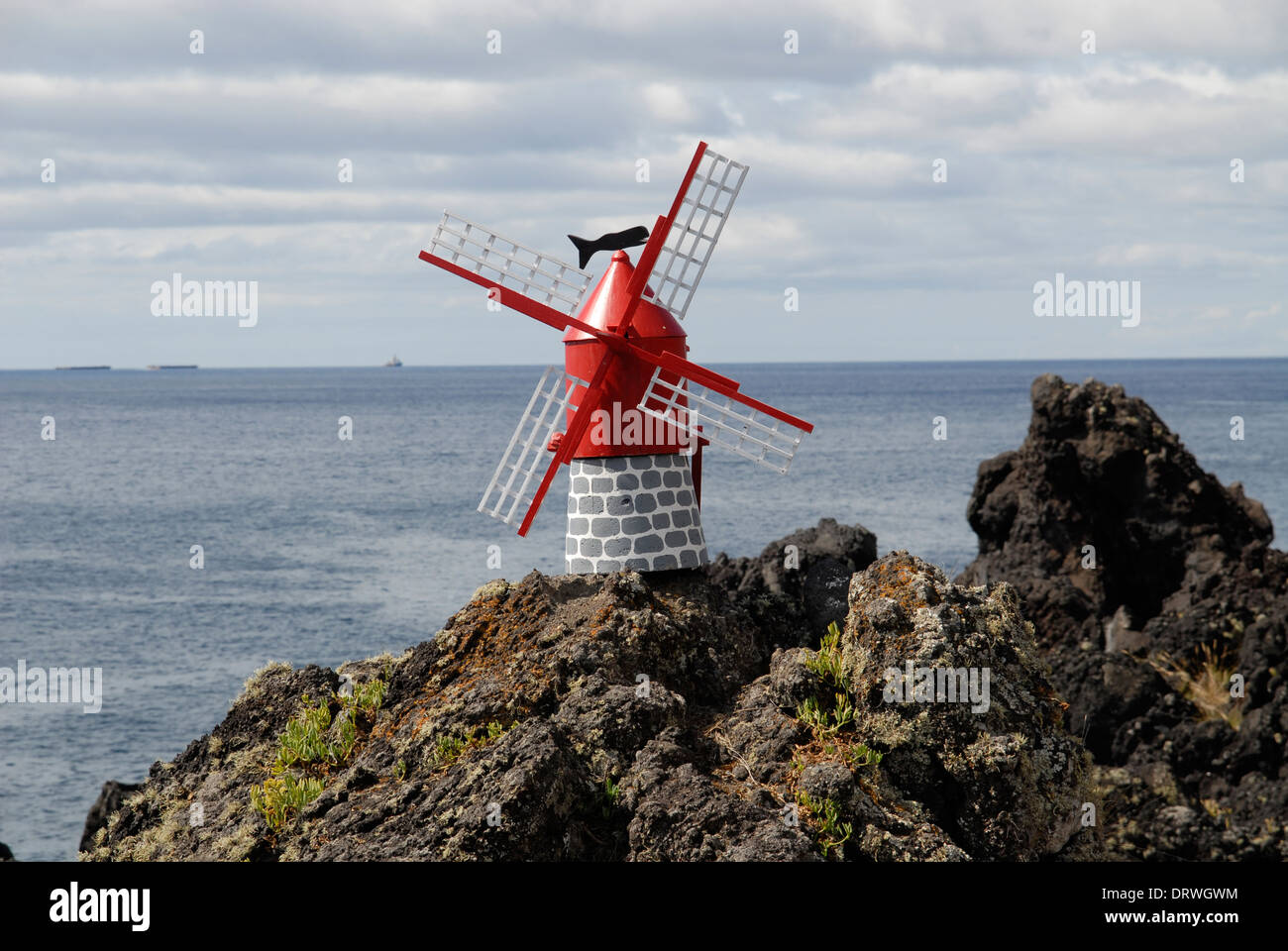 Model of a Windmill in the South of Pico Island, Azores, Portugal Stock ...