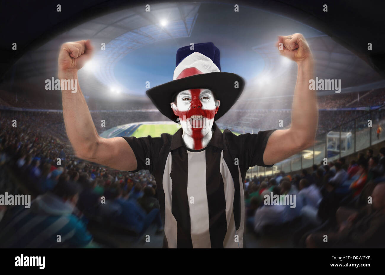 English fan celebrating hi-res stock photography and images - Alamy