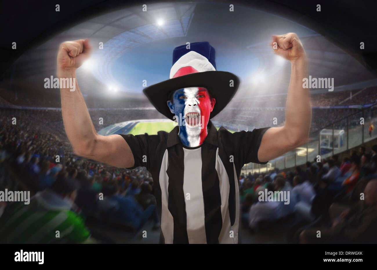 Soccer fans celebrating colorful hi-res stock photography and images ...