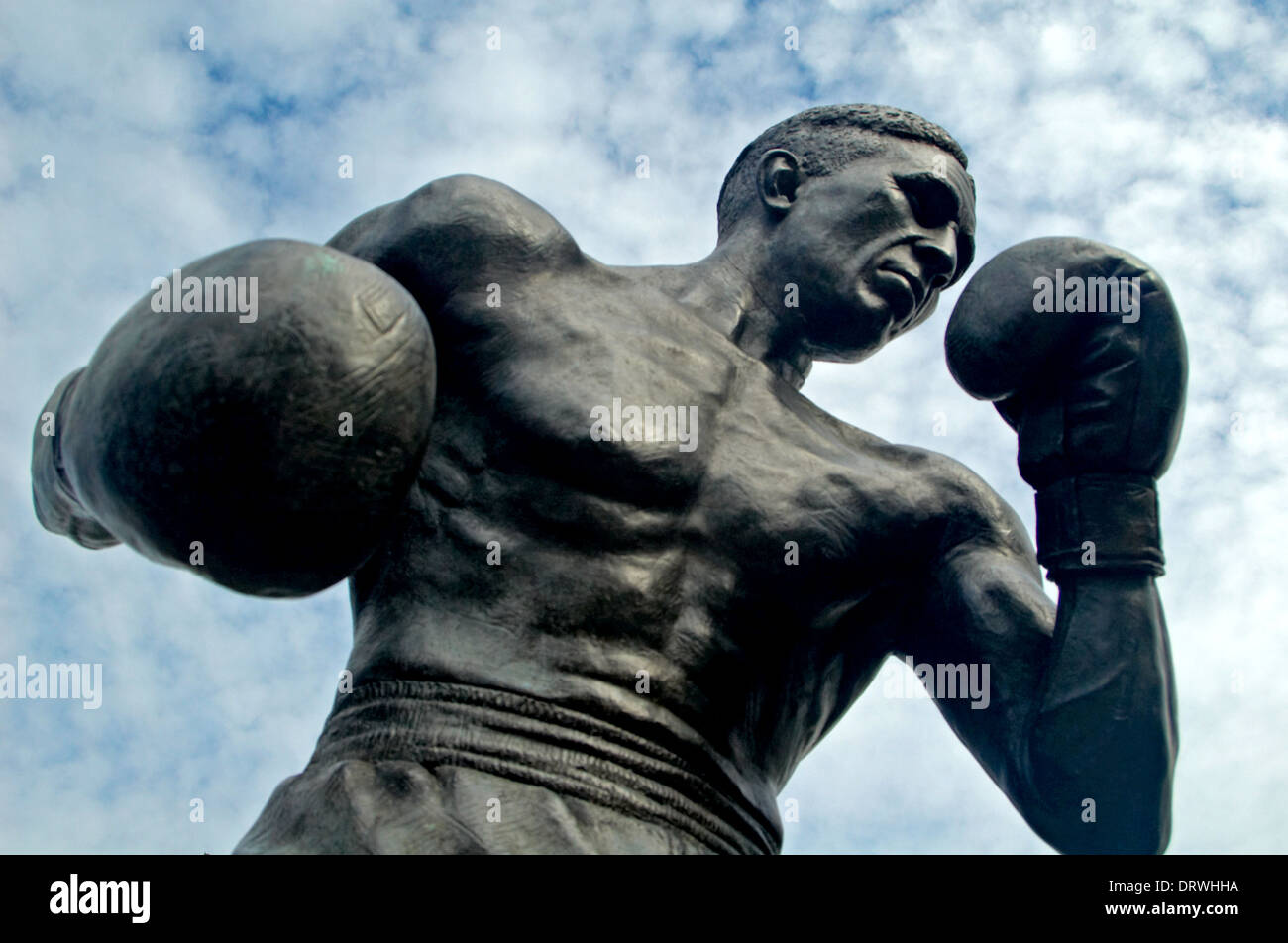 Statue of World boxing champion Randy Turpin stands in the Market ...