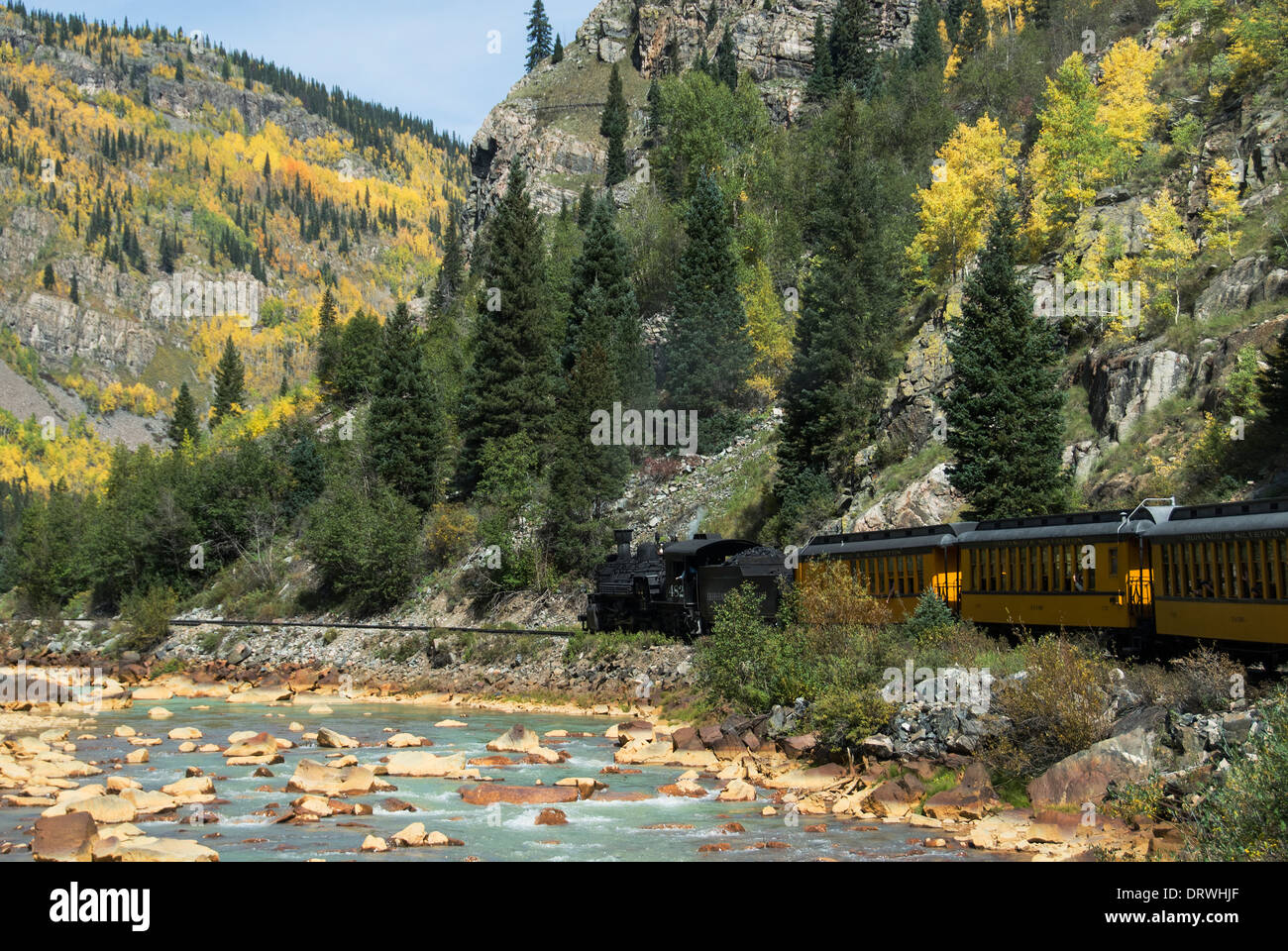 Steam Engine heading north to Silverton Durango-Silverton Train ...