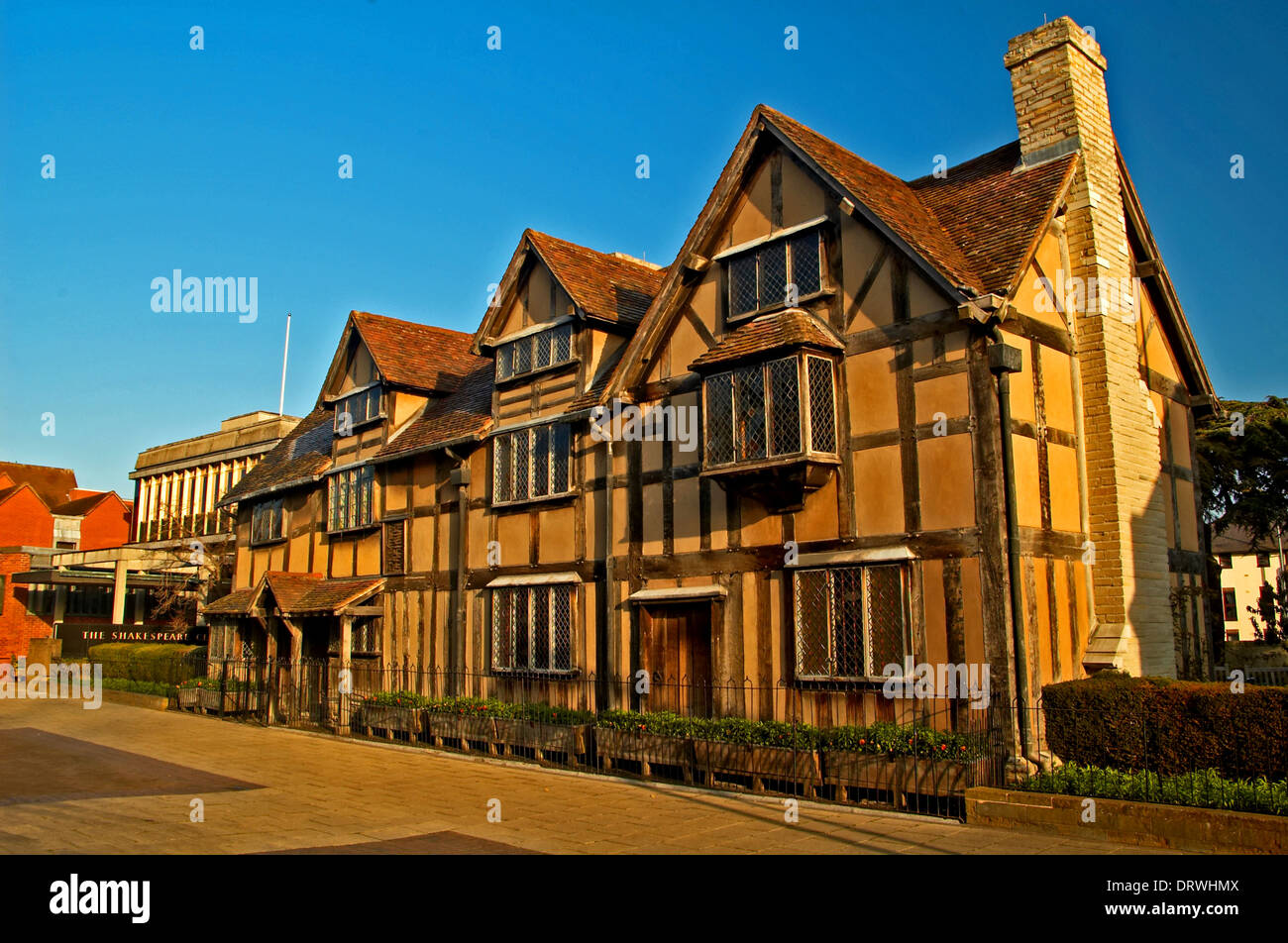 William Shakespeare's birthplace, a medieval half timbered building in ...