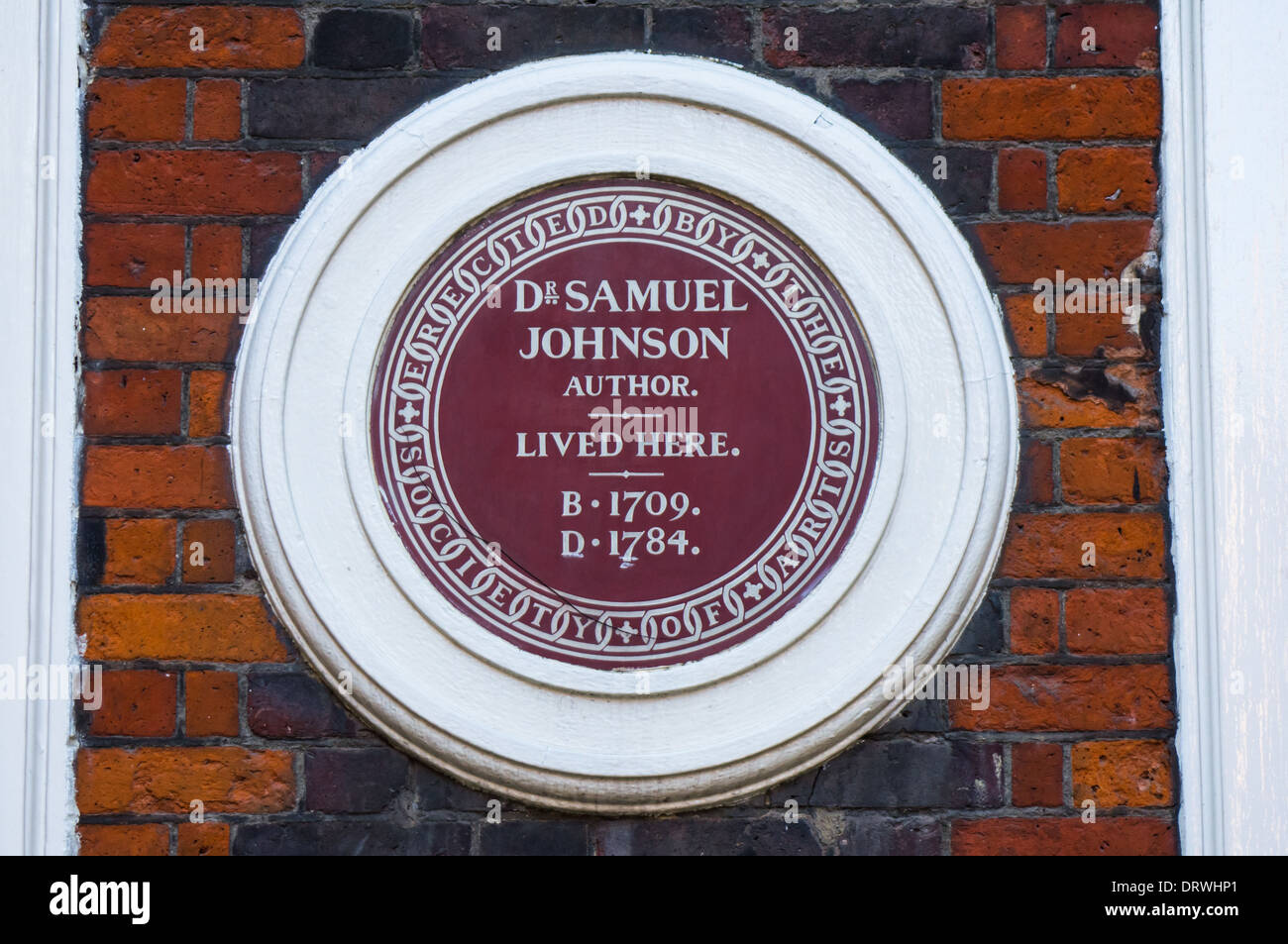 Blue Plaque of Samuel Johnson, London England United Kingdom UK Stock ...