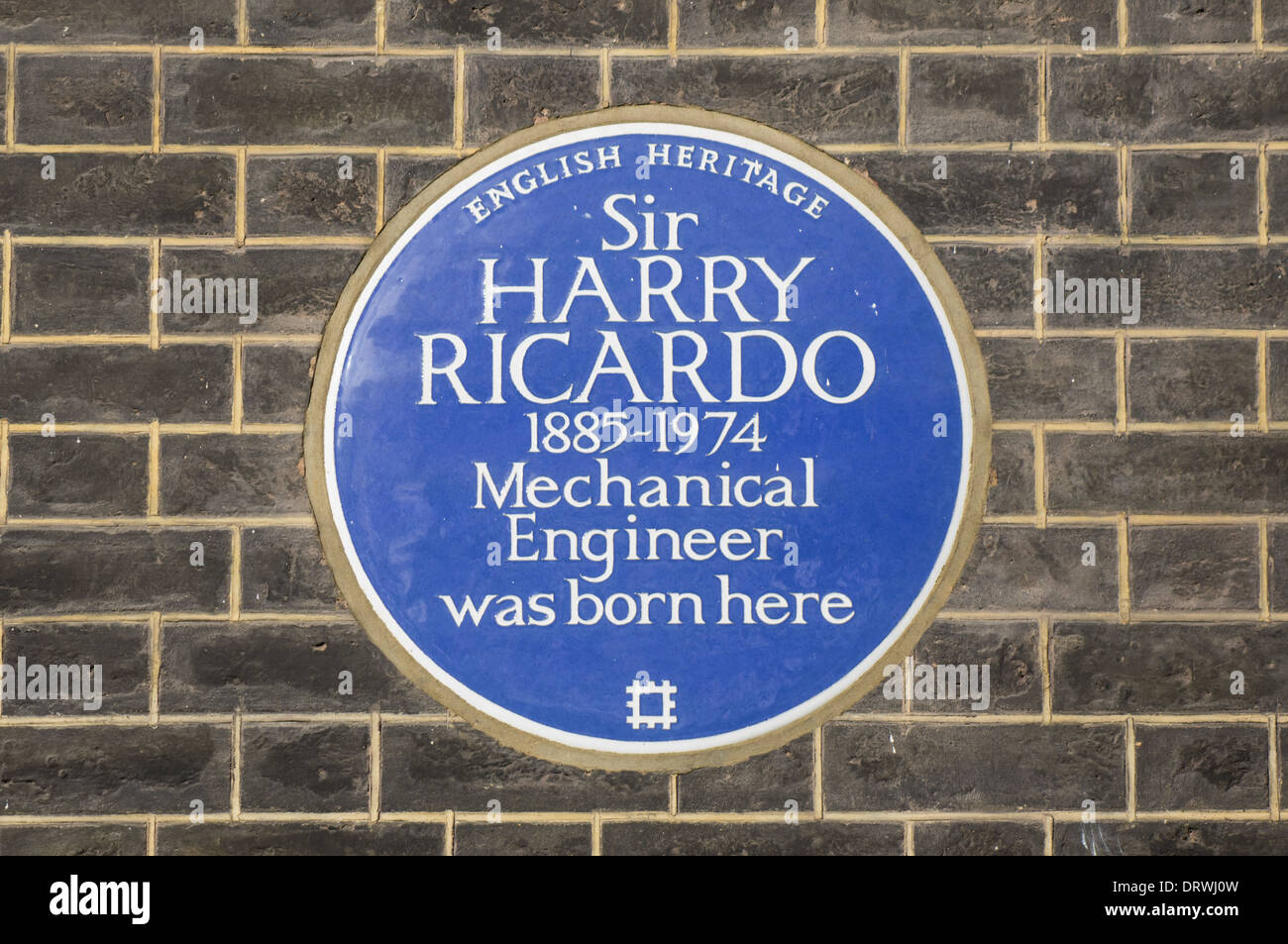 Blue Plaque of Sir Harry Ricardo, London England United Kingdom UK ...