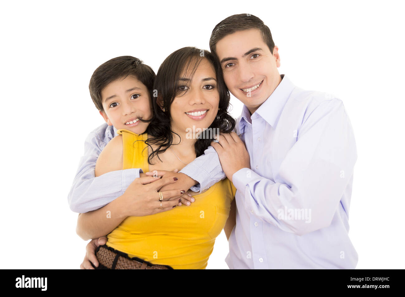 Happy hispanic family portrait smiling together Stock Photo - Alamy