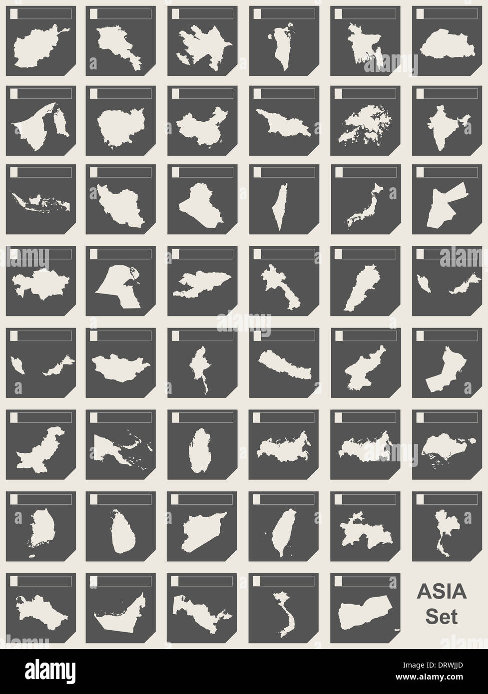 Asia continent map hi-res stock photography and images - Alamy