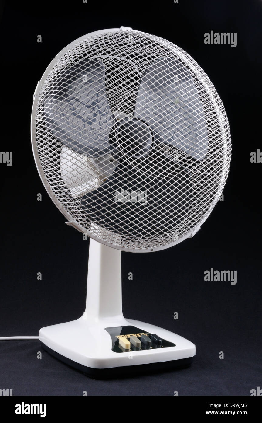 Cooling fan on black background Stock Photo - Alamy