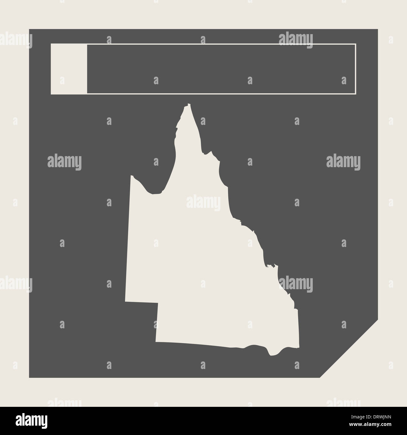 Queensland map hi-res stock photography and images - Alamy