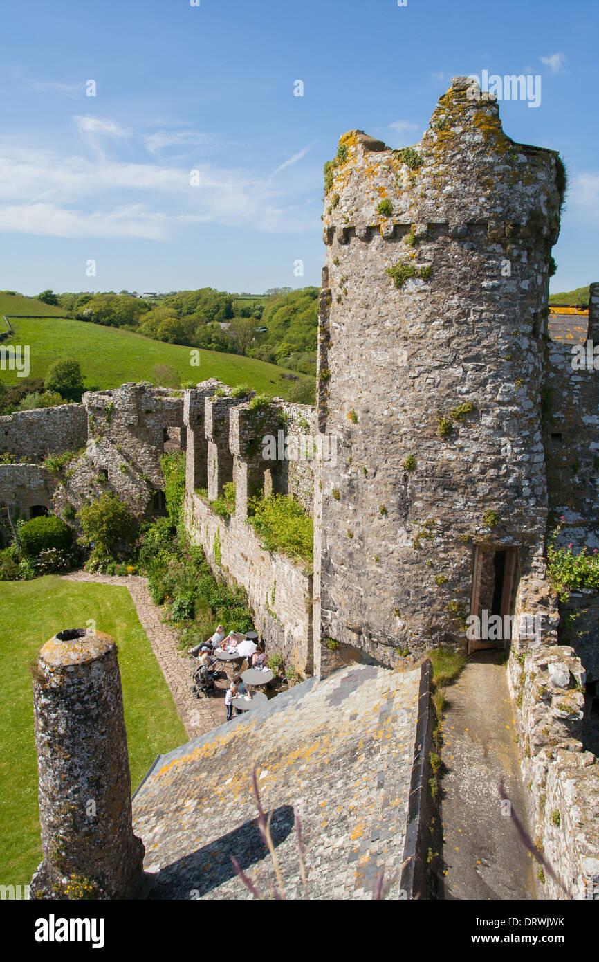 Manorbier castle in pembrokeshire wales hi-res stock photography and ...