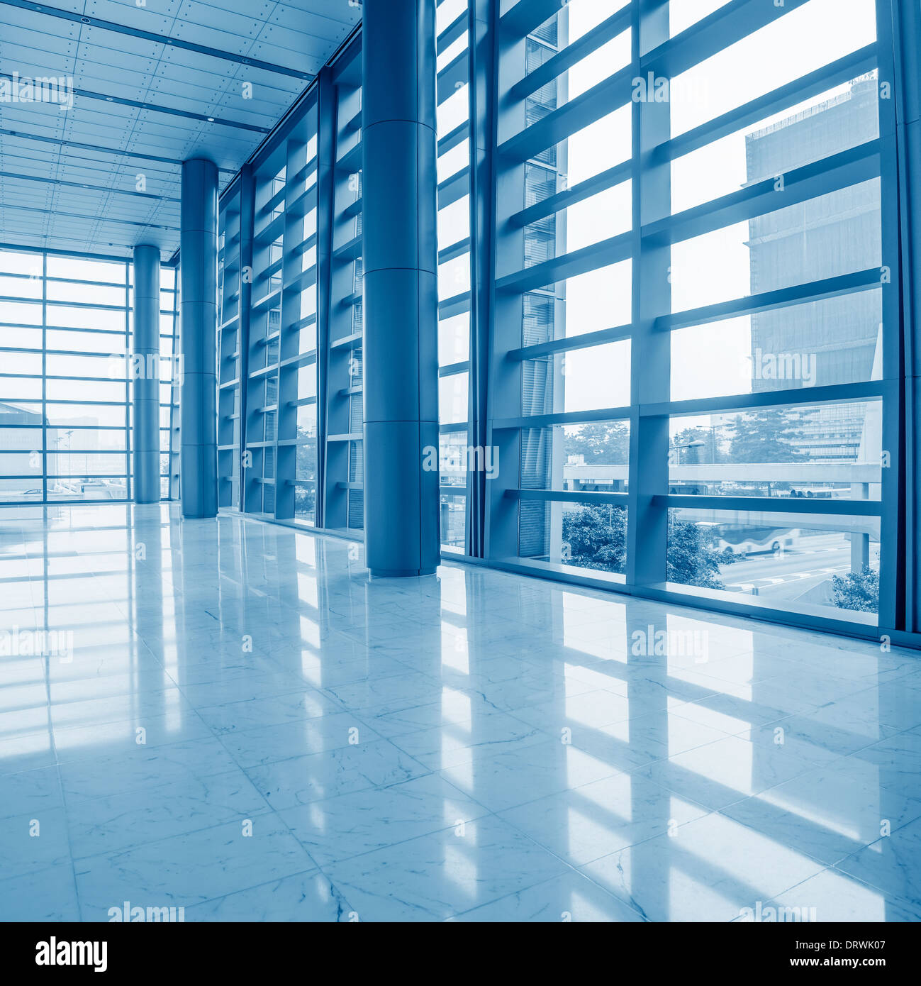 Glass wall in the office building Stock Photo - Alamy
