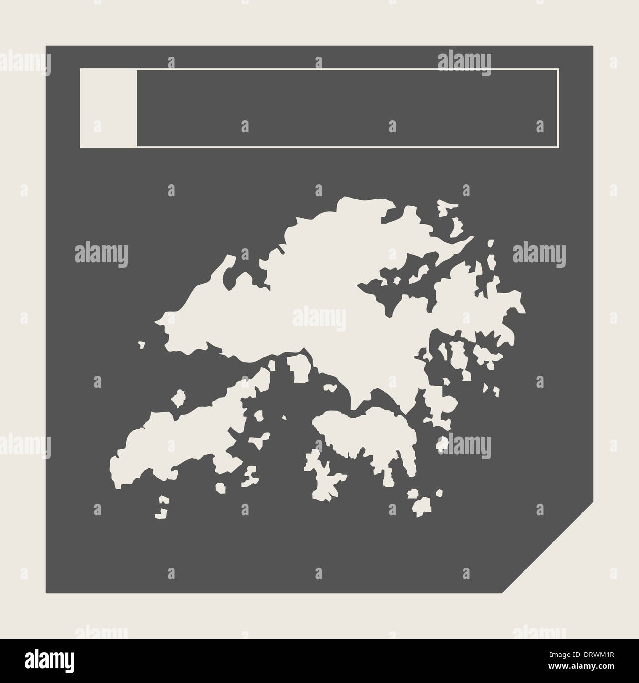 Hong Kong map button in responsive flat web design map button isolated ...