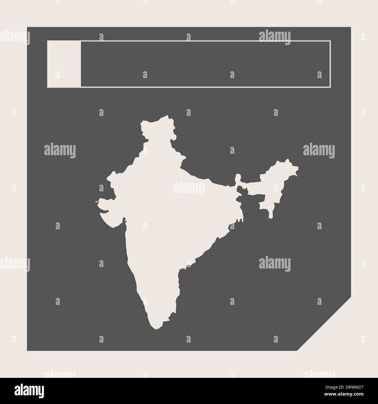 India map button in responsive flat web design map button isolated with ...