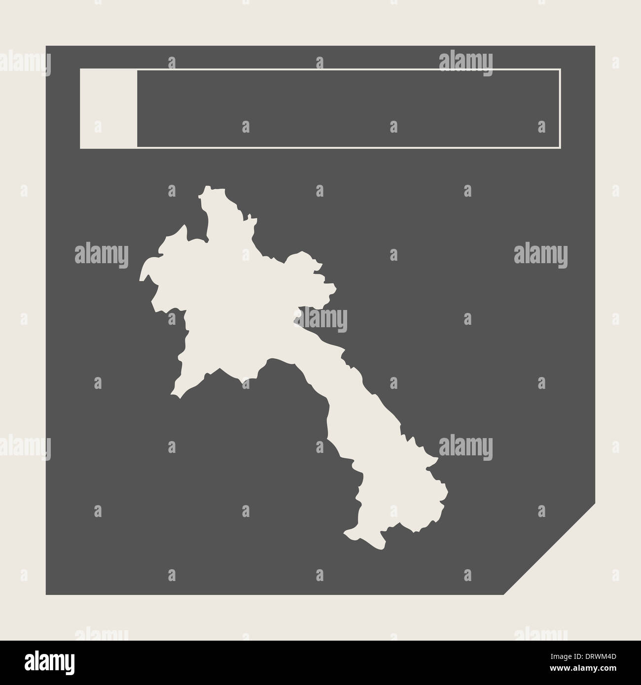 Laos map button in responsive flat web design map button isolated with ...