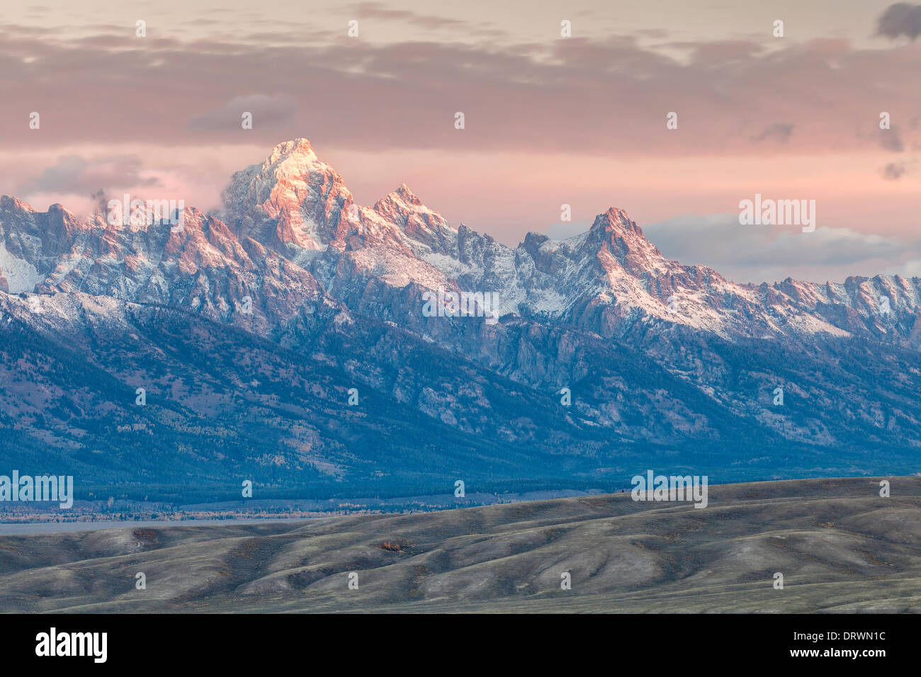 Dawn at the Grand Tetons Stock Photo - Alamy