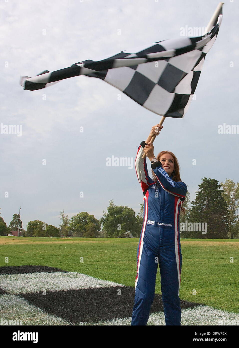 Melbourne, Australia. 3rd Feb, 2014. GEORGIA GEMINDER waves the ...