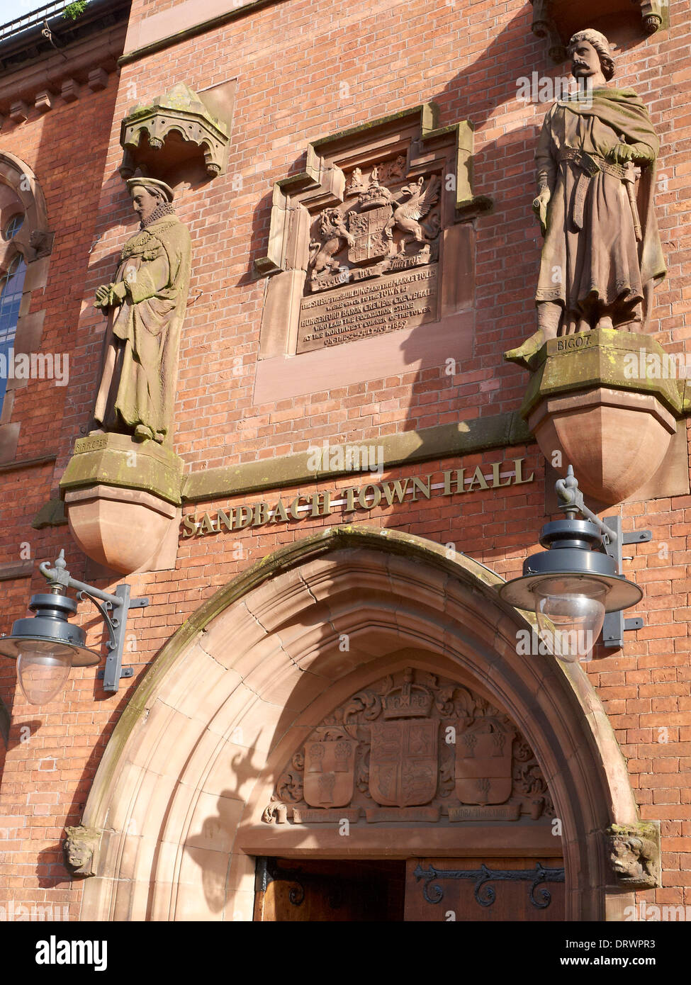 Detail of Sandbach town hall Stock Photo - Alamy