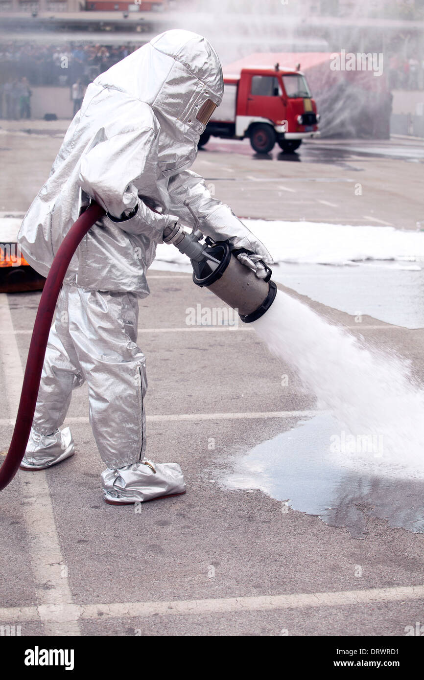 Firefighter protective suit hi-res stock photography and images - Alamy