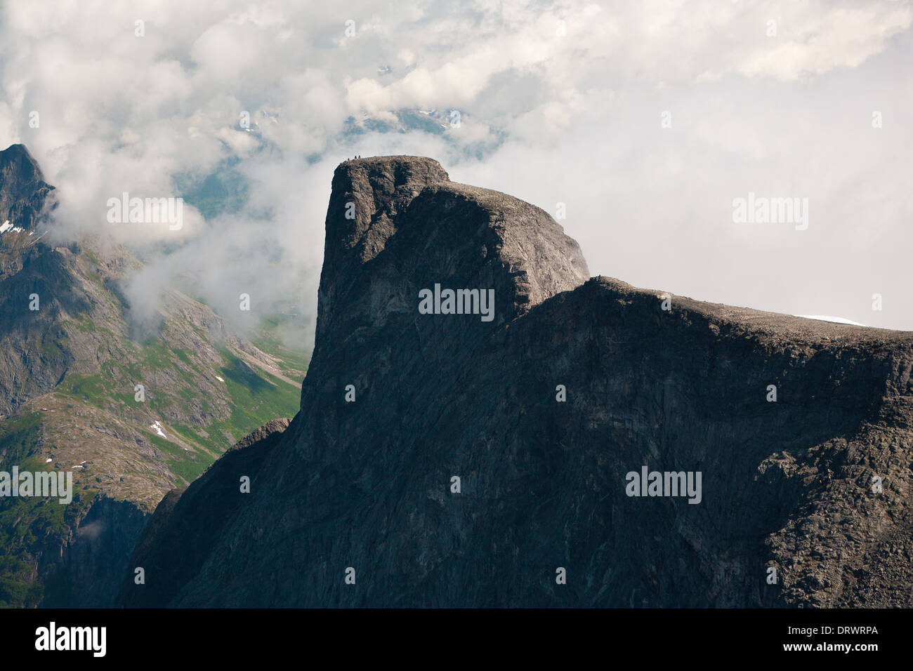 Aerial photo of clouds in an alpine valley hi-res stock photography and ...