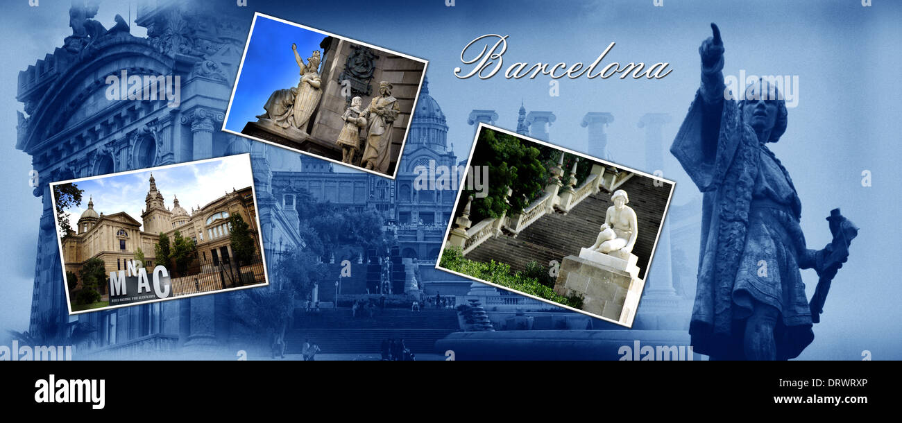 Highlights of Barcelona,collage Stock Photo - Alamy