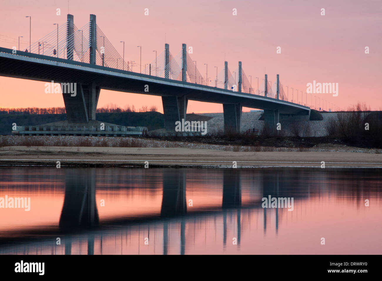 The Danube Bridge 2 between Calafat (Romania) and Vidin (Bulgaria) in ...